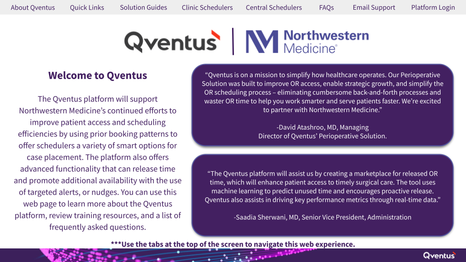Northwestern | Qventus Resource Hub